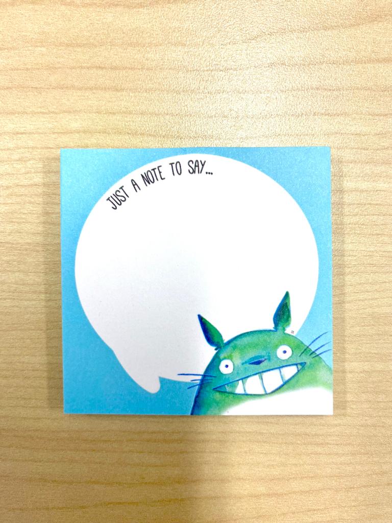 Sticky Note- Fan Art of Totoro | Just a Note to Say Version 2 | 7.2cm ...