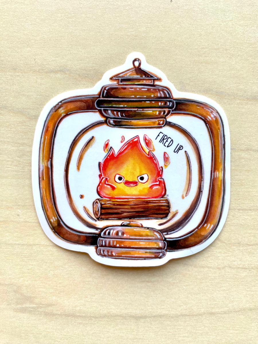Sticker- Fan Art of Calcifer from Howl's Moving Castle | Fired Up | 3 ...