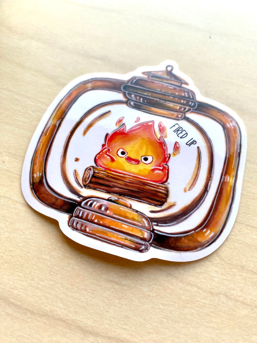 Sticker- Fan Art of Calcifer from Howl's Moving Castle | Fired Up | 3 ...