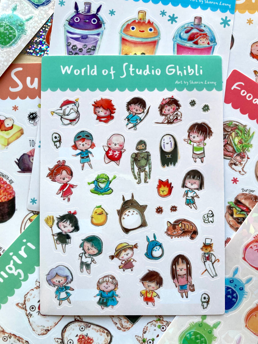 Sticker Sheet- Fan Art of World of Ghibli Vinyl Sticker – Sharon Leung Art